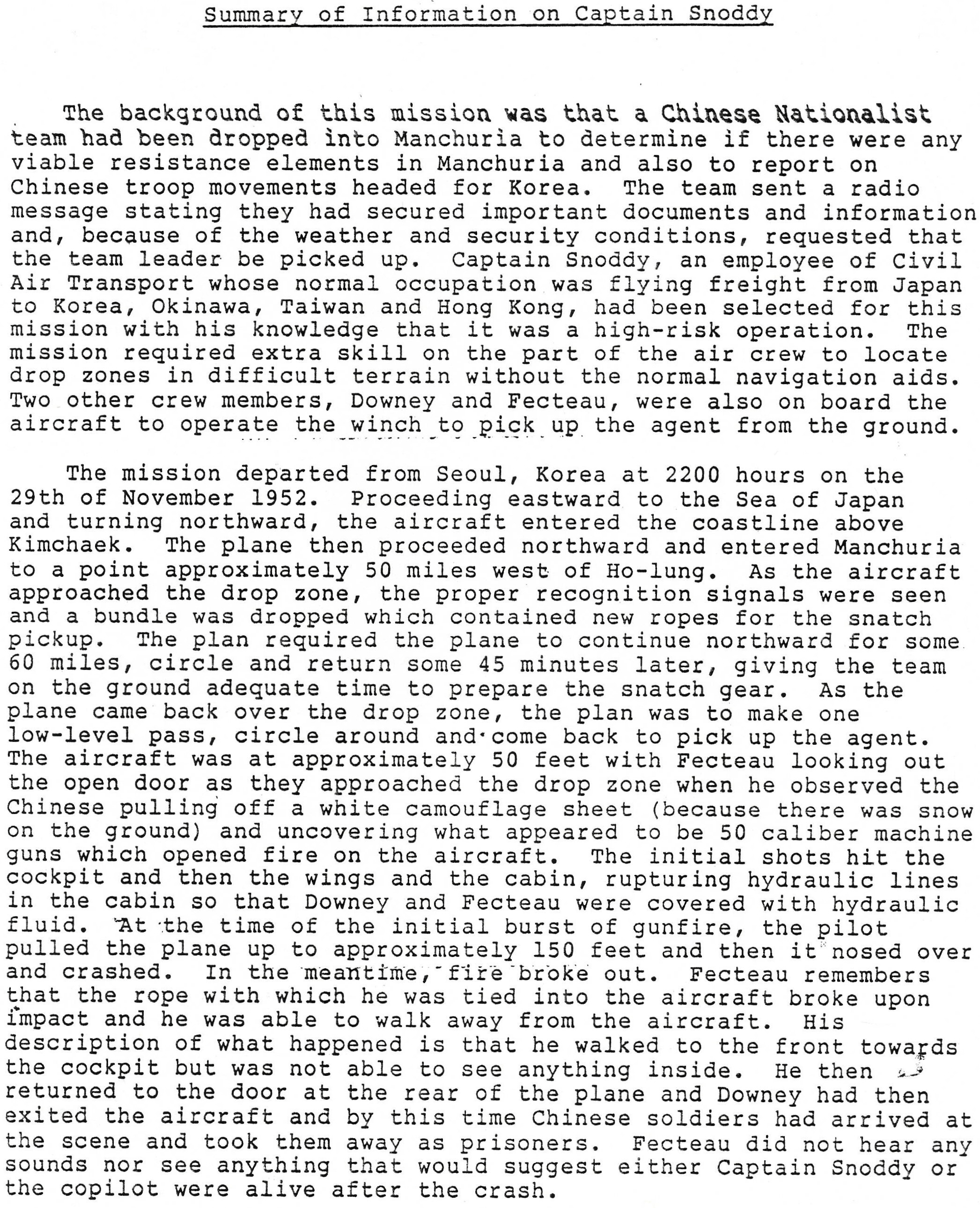 Rare Documents on CIA Operation - Tropic