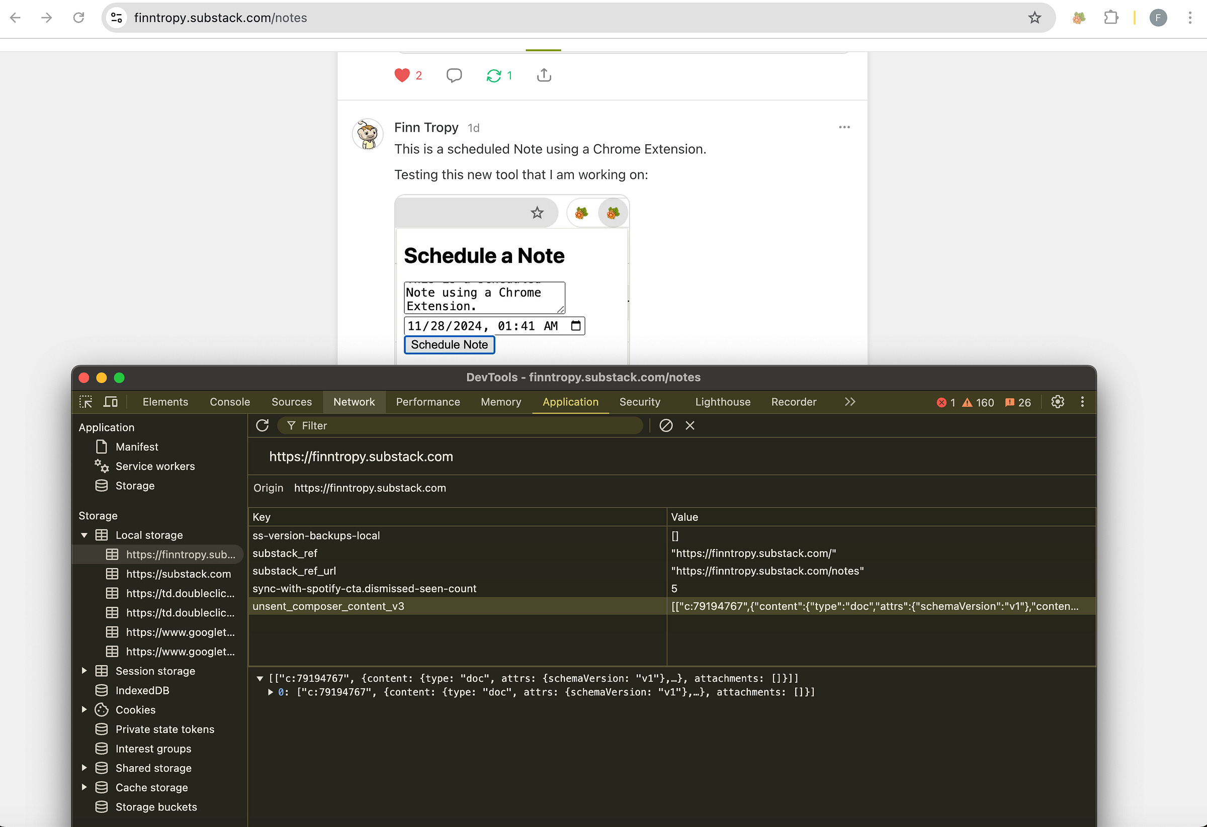 How To Schedule Notes on Substack - by Finn Tropy