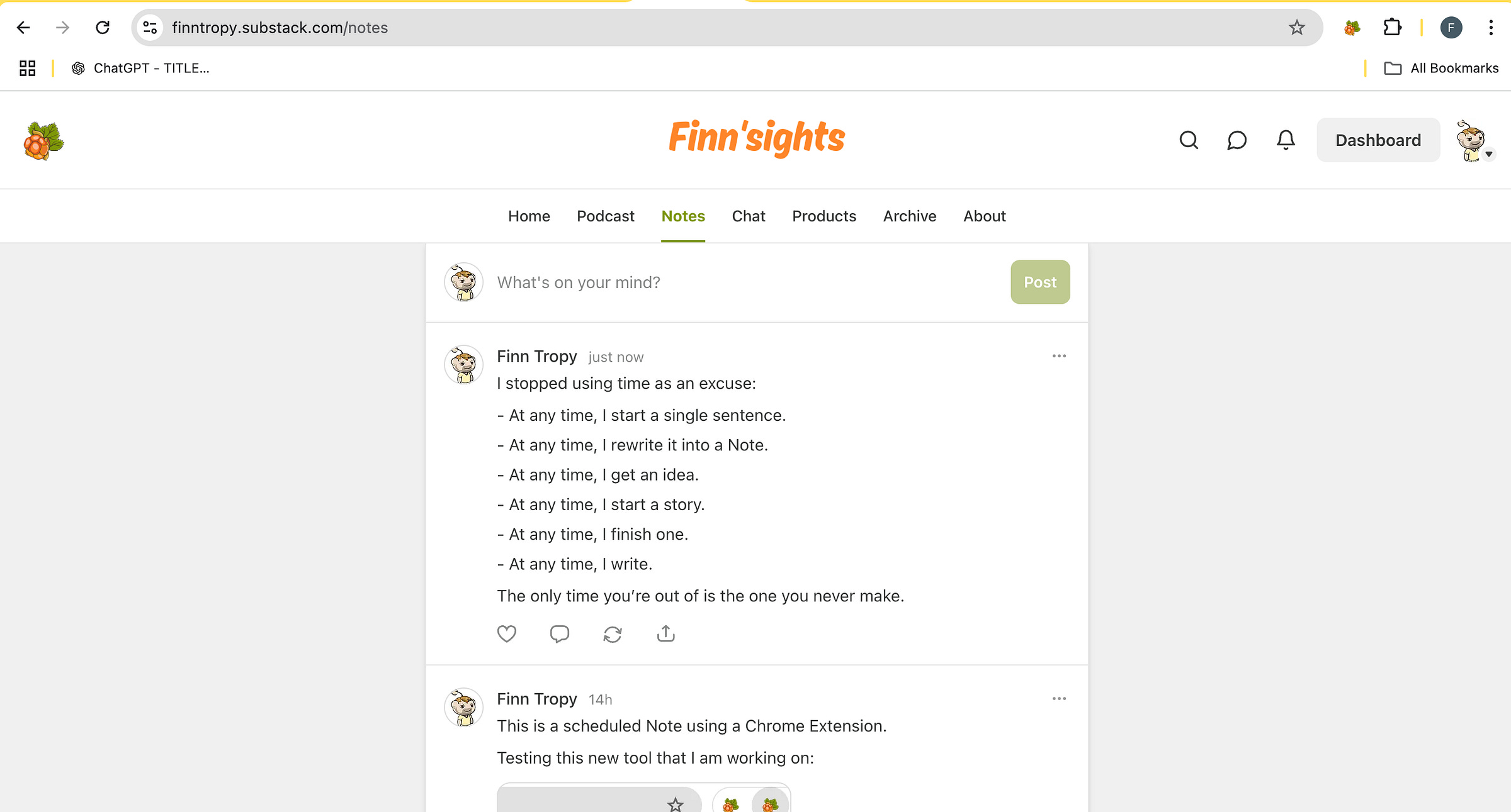 How To Schedule Notes on Substack - by Finn Tropy