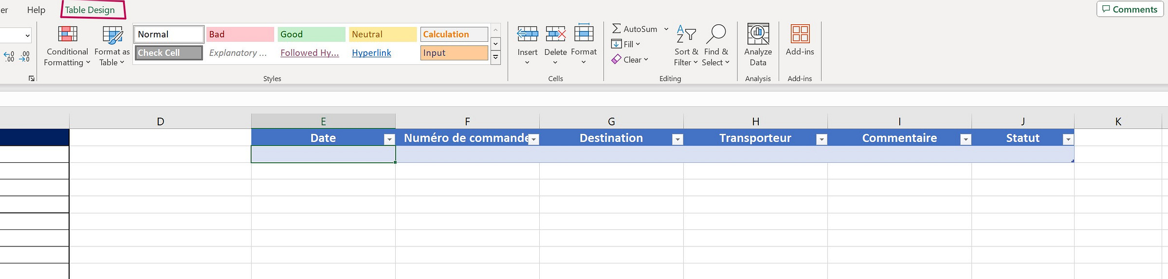 Transformer un fichier Excel en liste SharePoint