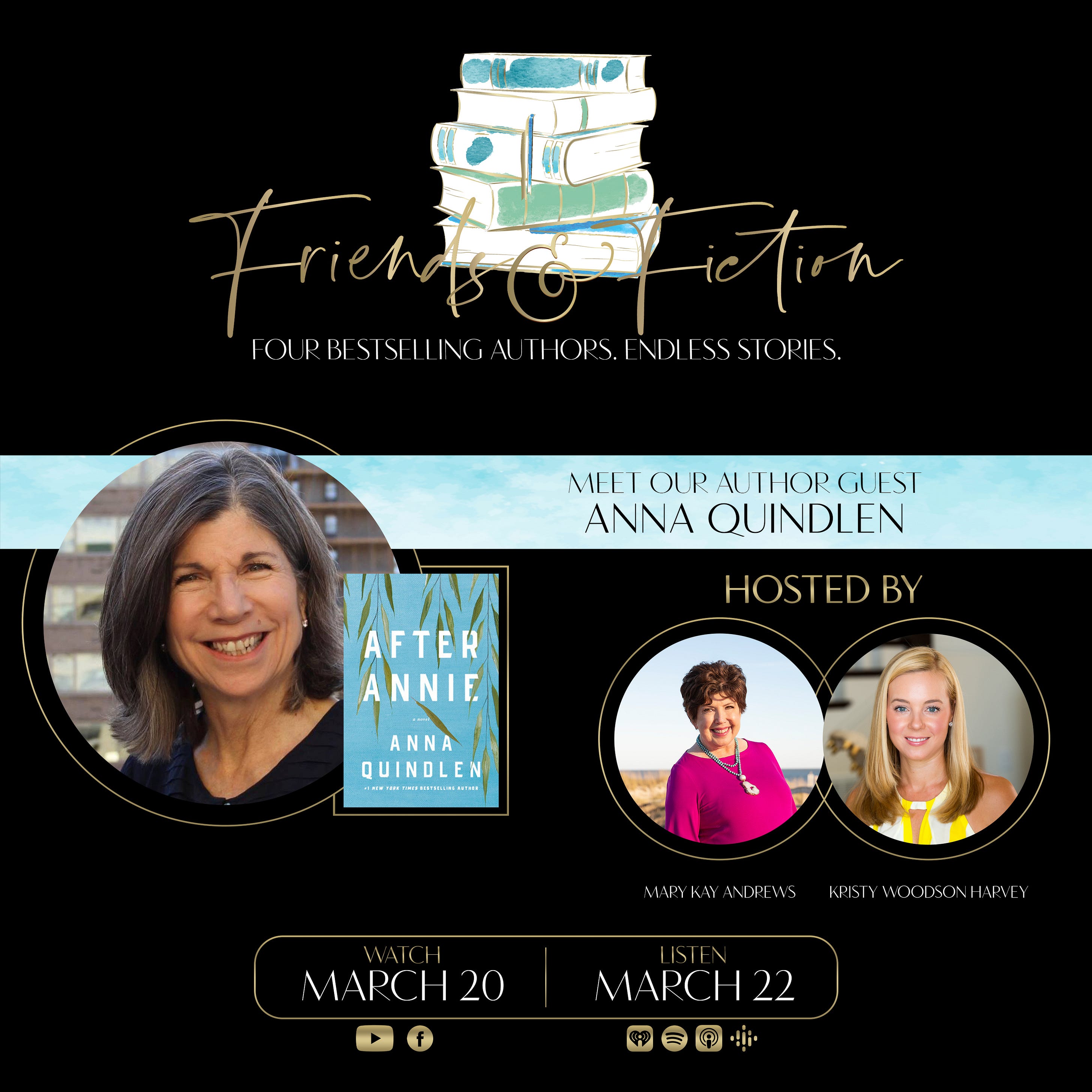 Meet Anna Quindlen TONIGHT! - Friends & Fiction