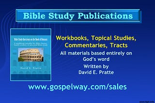 Bible Study Lessons | David E. Pratte | Substack