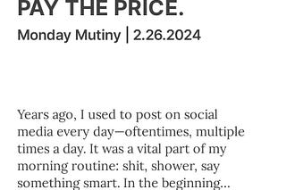 Monday Mutiny | Kyle Creek | Substack