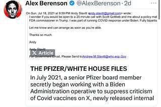 Unreported Truths | Alex Berenson | Substack