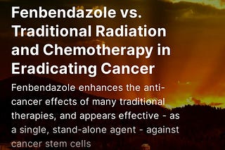 Fenbendazole Can Cure Cancer | Ben Fen | Substack