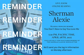 Sherman Alexie | Substack