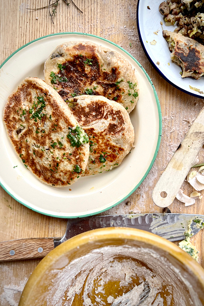 chestnut flour flatbread