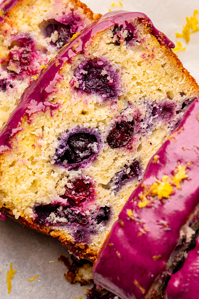 Lemon Blueberry Yogurt Cake - by Callan Wenner