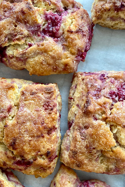 Raspberry Lemon Drizzle Scones