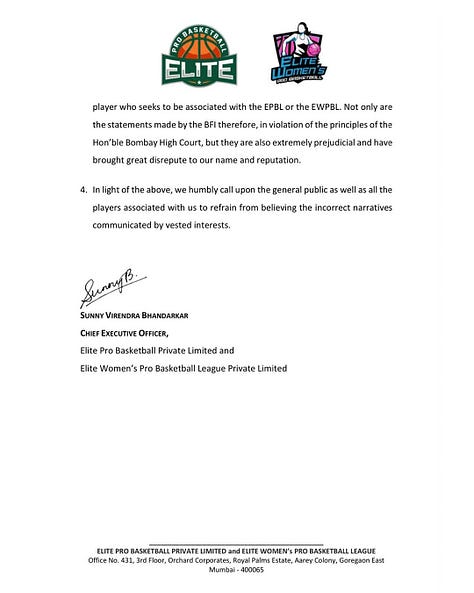 BFI issues "warning"; Elite Pro 3x3 League counters