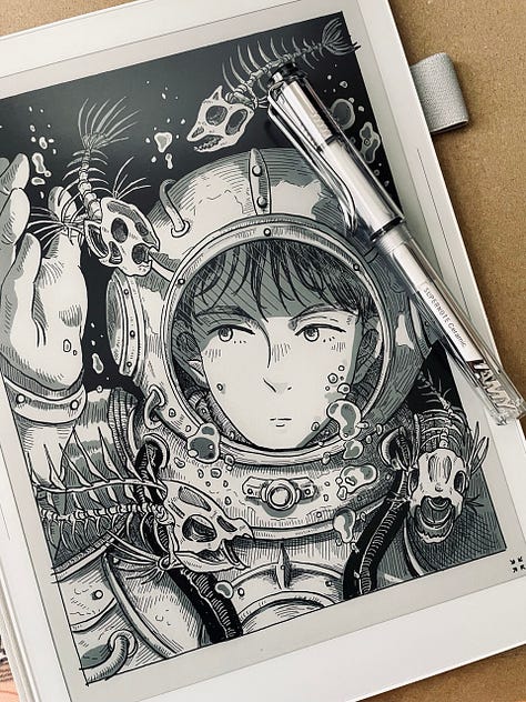 Artist Review of the Supernote Manta A5 X2 - by atisumuffin