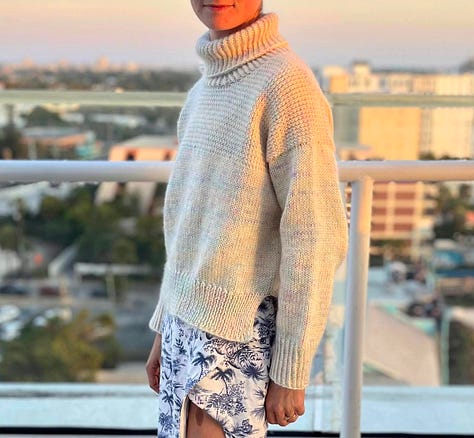 Wednesday Sweater in Sunset Shimmer - by Elaina