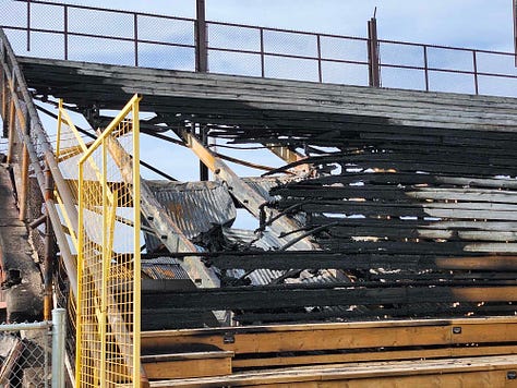 Updated: Grandstands Fire Damage Estimated at $750,000