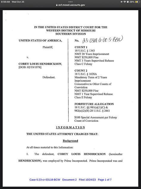 The Federal Case Against Former Mayor & Alderman Corey Hendrickson