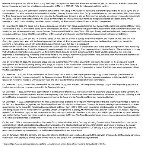 The Disney Proxy - Mr. CorpGov Substack