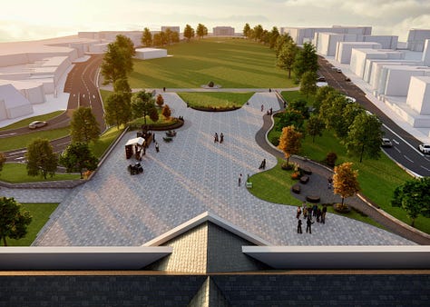 A new Armagh plaza connecting a redeveloped Gaol and Mall...