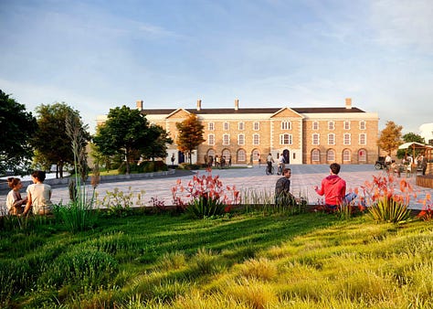 A new Armagh plaza connecting a redeveloped Gaol and Mall...