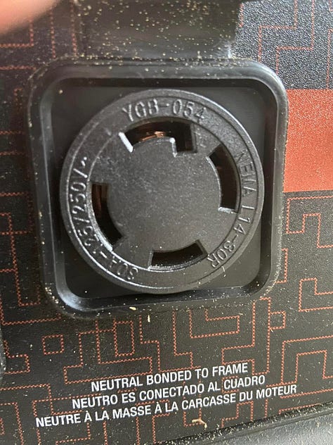 Powering a 30-amp RV from a 240-volt generator