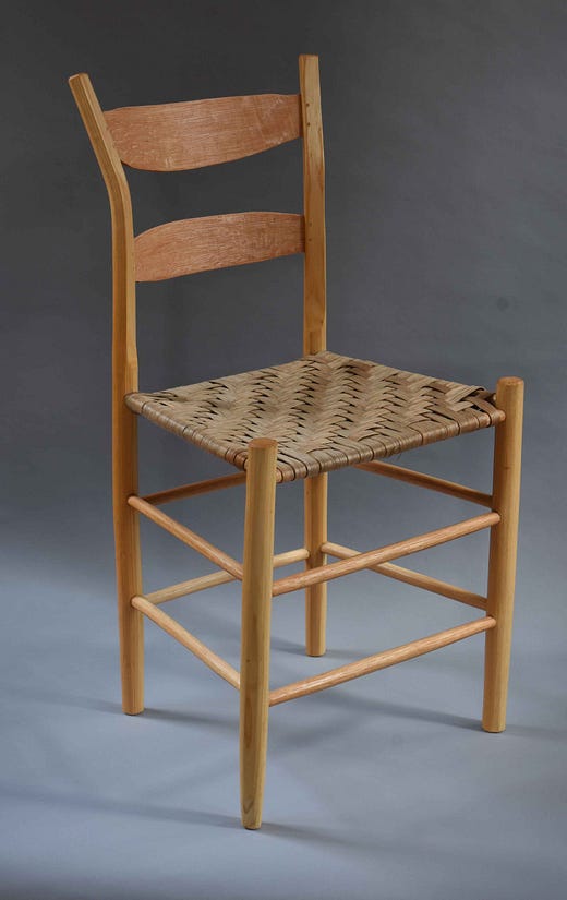 2 chairs & a box for sale - by Peter Follansbee