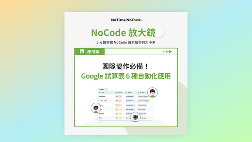 NoCode 工作術，工作更專注 | NoTime NoCode｜簡化工作流程 | Substack