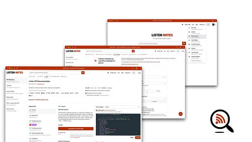 Listen Notes Company/Product Updates | Wenbin Fang | Substack