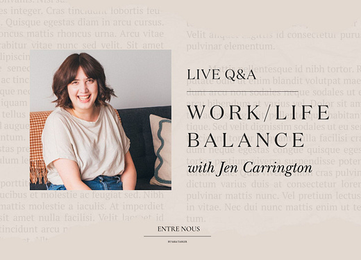 Entre Nous | Sara Tasker - Me & Orla | Substack