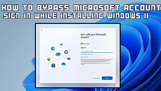 How to Bypass Microsoft Account sign-in requirement and create a local ... How to Bypass Microsoft Account sign-in requirement and create a local ...
