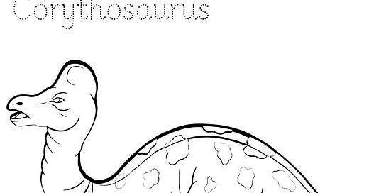 corythosaurus coloring pages