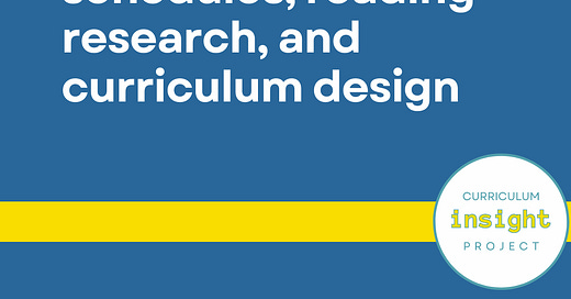 The Curriculum Insight Project | Substack