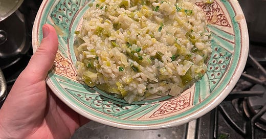how to make leek risotto