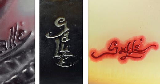 The Gallé signatures on glass after 1904 : a tentative chronology (part ...
