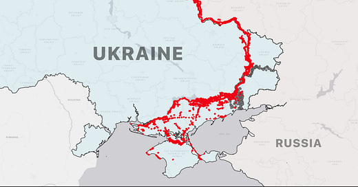 Russian field fortifications in Ukraine