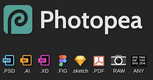 Photopea is a free alternative for Photoshop you can use in your browser