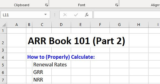 ☁ ARR Book 101: NRR, GRR, and Renewal Rates