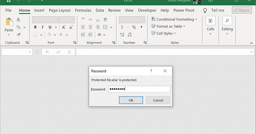 How to remove password from Excel file - by Radu