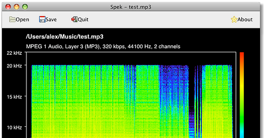 Archive - Spek — Acoustic spectrum analyser