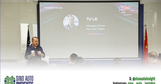 SAI (Sino Auto Insights) Weekly | Tu Le | Substack