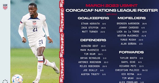 The USMNT March Roster Breakdown | Reyna in, Adams out