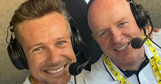 ANTHONY McCROSSAN IS CYCLING'S COMMENTATOR-IN-CHIEF