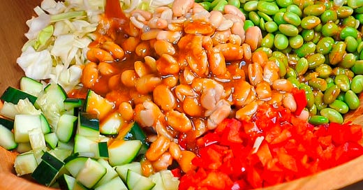 Orange-Miso Edamame Salad - by MishkaMakesFood