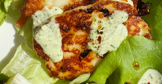 this shit rocks no. 98: halloumi lettuce cups with rainbow slaw & basil ...