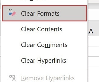 How to clear formatting in Excel [multiple options + keyboard shortcut]