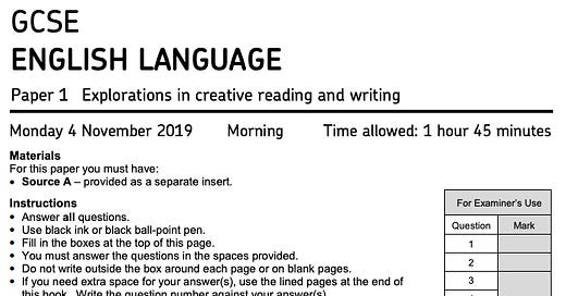 Model answers to all GCSE English Language questions