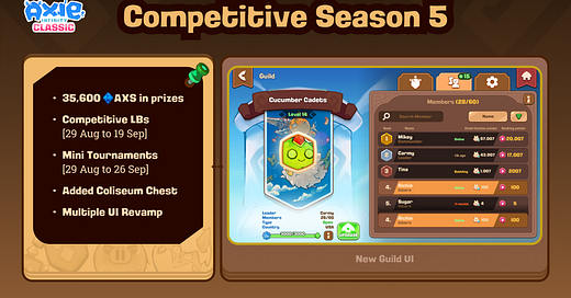 Axie Classic Competitive Season 5 is LIVE! - The Lunacian