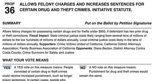 The Case for Prop 36 - by Charles Fain Lehman