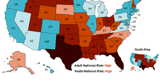 Post-Election 2024 Anti-Trans Risk Assessment Map