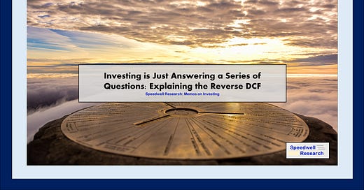 Investing is Just Answering a Series of Questions: Explaining the ...