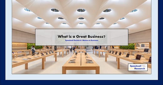 Speedwell Memos | Speedwell Research | Substack