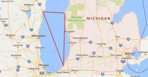 The Lake Michigan Triangle - by Patricia J.L. 👻🧶🖊️