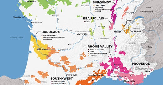 The Wine Map of France - by Geoffrey Finch